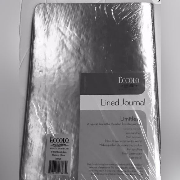 Eccolo | Office | New Silver Lined Journal Eccolo World Traveler Acid ...